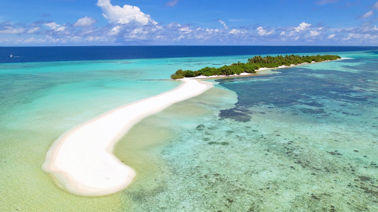 Maldives: 3 Hours of Drone Aerial View Footage in 4K with Ocean Sounds ...