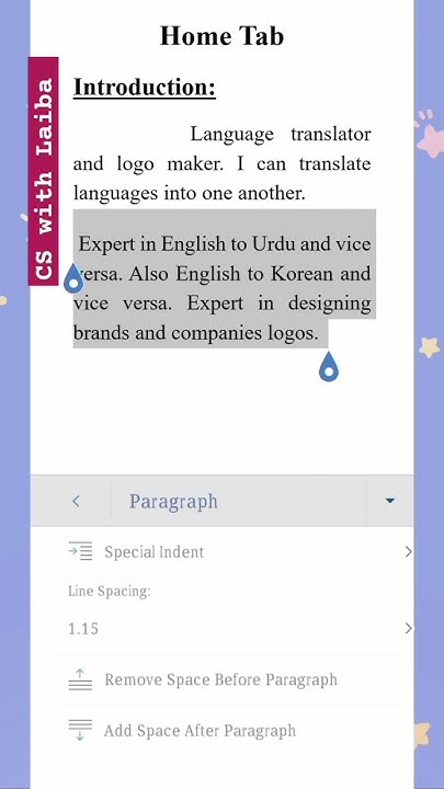 MS Word Course | Part 2c💫 #shortsvideo #cswithlaiba #youtubeshorts # ...