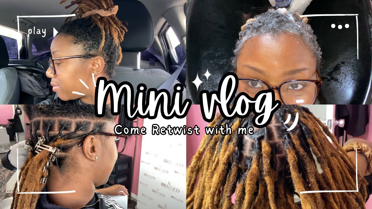 Mini Vlog| Come Retwist with Me| Loc Styles| Retwist on Locs| Loc ...