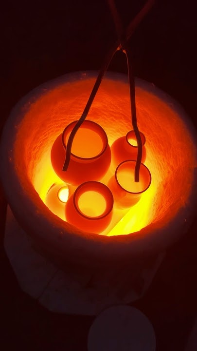 Raku firing process at night 🔥 #raku #kiln #homemade #DIY #pottery # ...