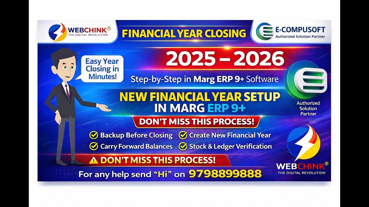 Financial Year Closing in Marg ERP 9+ - YouTube
