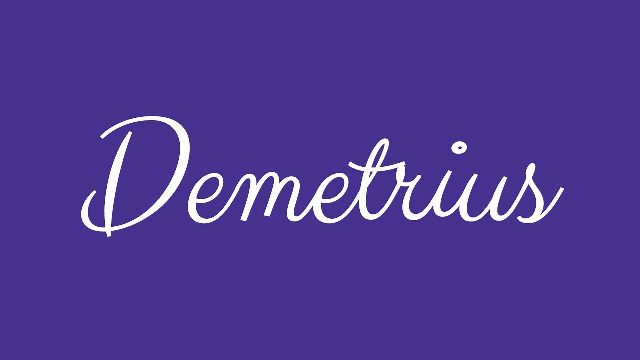 Learn how to Sign the Name Demetrius Stylishly in Cursive Writing - YouTube