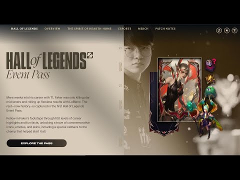 League of Legends - Hall of Legends Faker Event Pass! All Free stuff ...