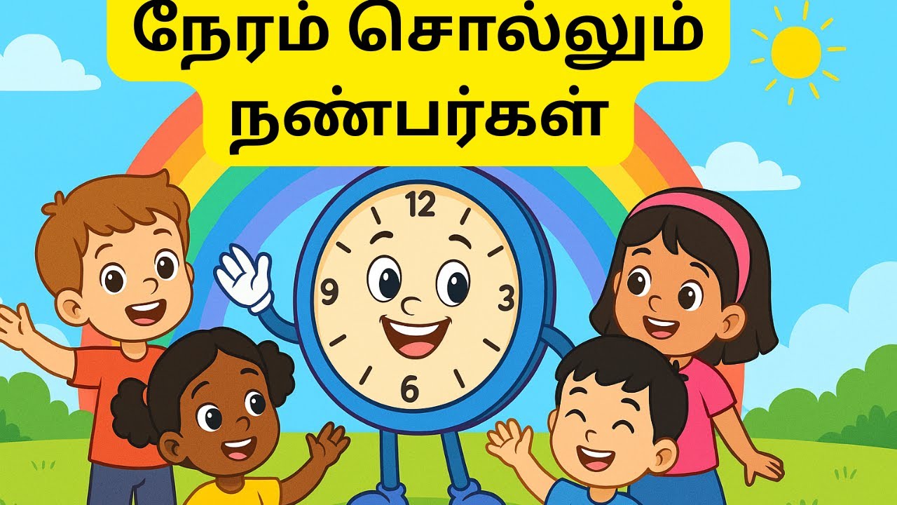 நேரம் சொல்லும் நண்பர்கள் | Tamil Time-Telling Song for Kids | Learn ...