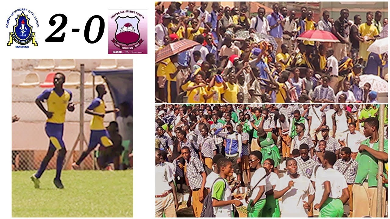 BOMPEH 2 - 0 SANKOR , ALL GOALS & ACTIONS -INTER-SCHOOLS - TAKORADI ...