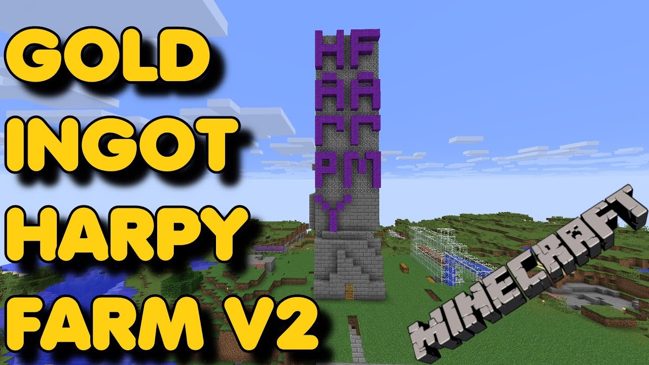 HARPY GOLD INGOT FARM 2.0 | Minecraft (Modded Server) - YouTube