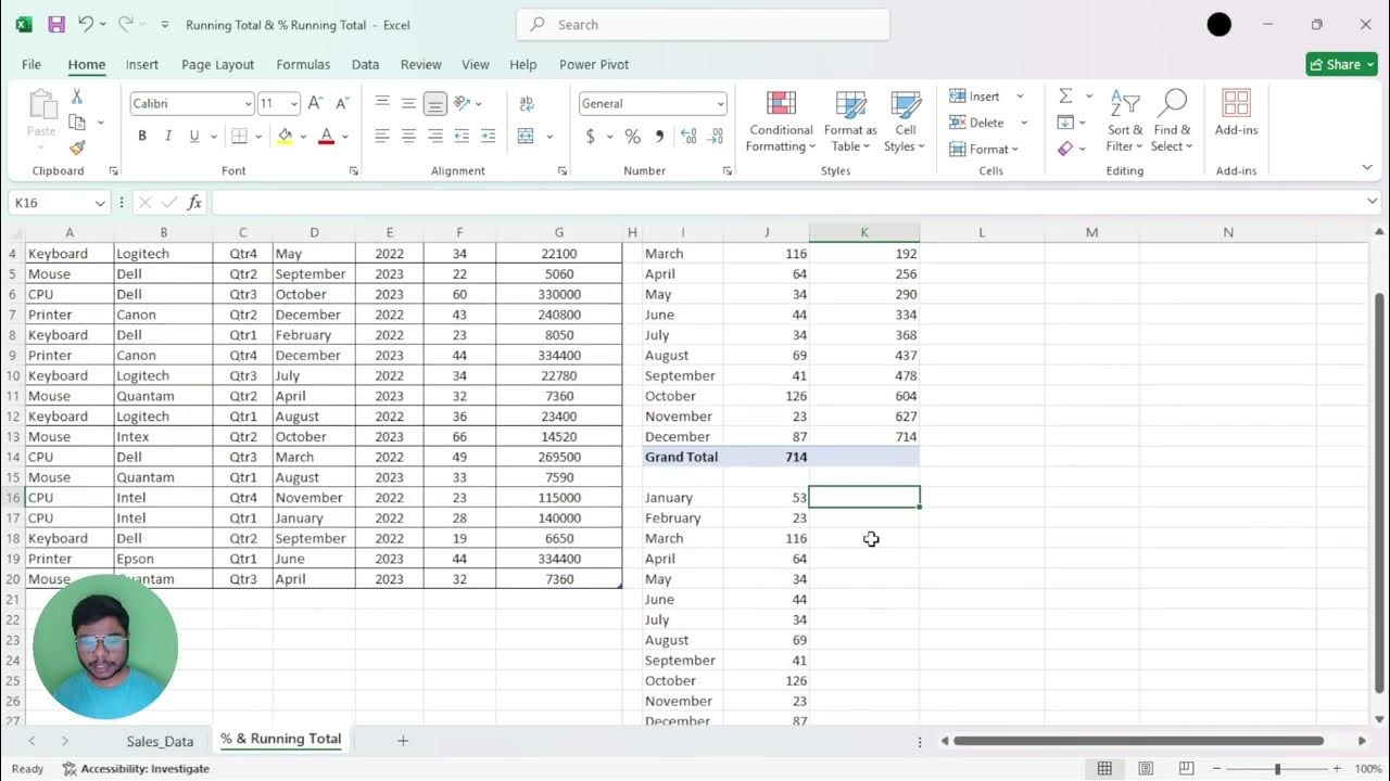 📊 How to Use Running Total & % Running Total in Excel PivotTables | Step-by-Step Guide - YouTube
