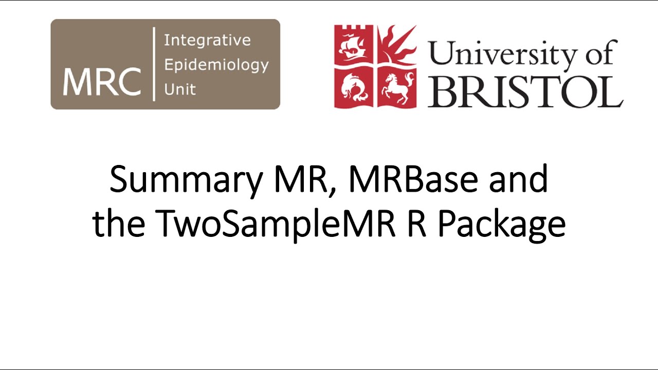 Introduction to MRBase and TwoSampleMR - YouTube