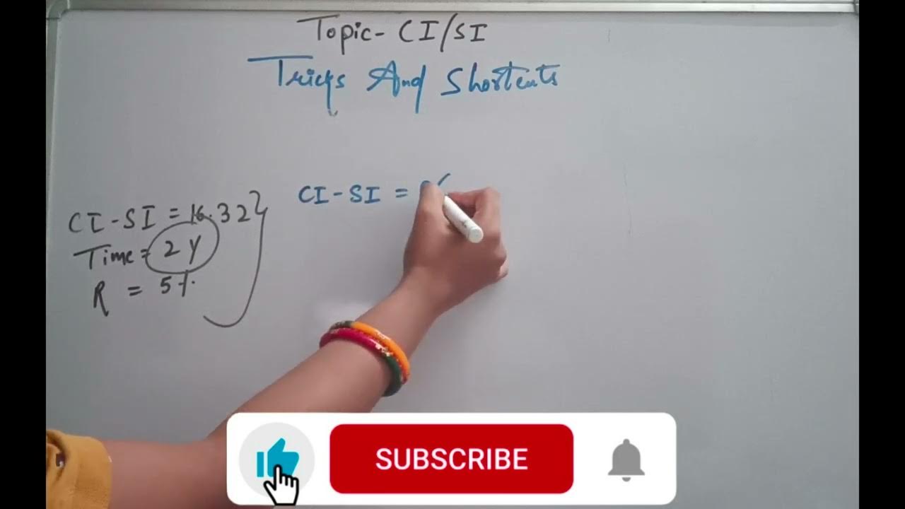 Compound Interest Simple Interest Tricks Difference between CI SI for 2 ...