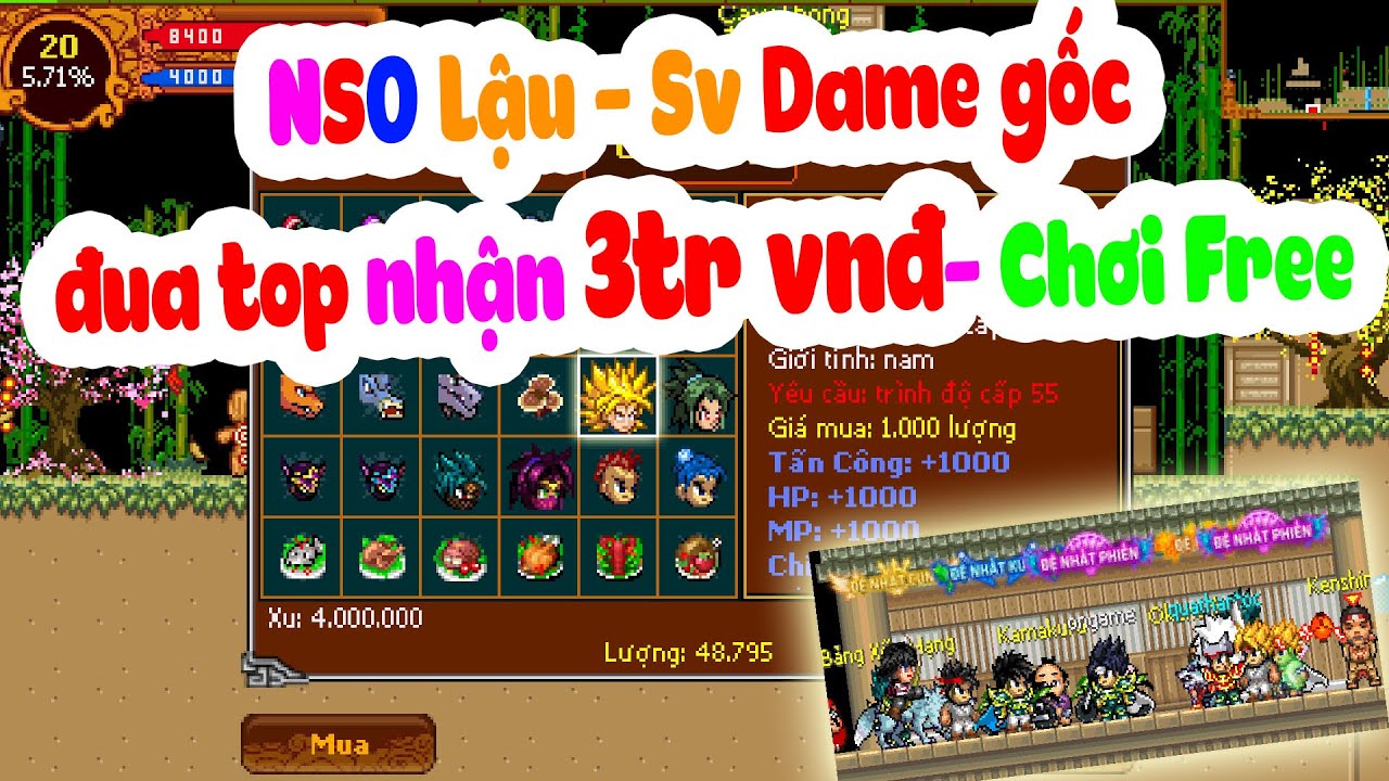 Review NSO Lậu - Sever Dame gốc Chơi Miễn Phí - Đua Top Khủng Nhận Ngay ...