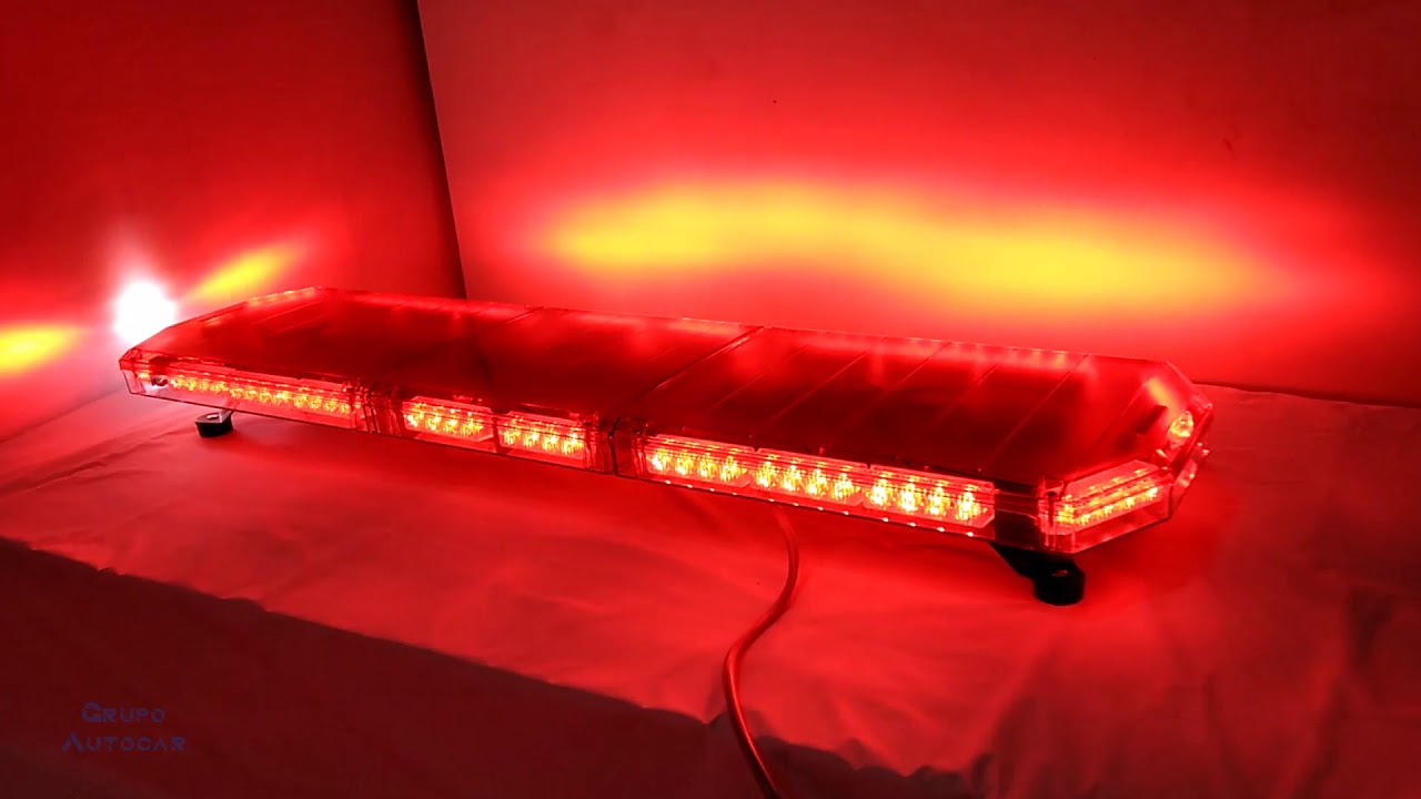 Barra led rojo de emergencia (GRUPO AUTOCAR) - YouTube