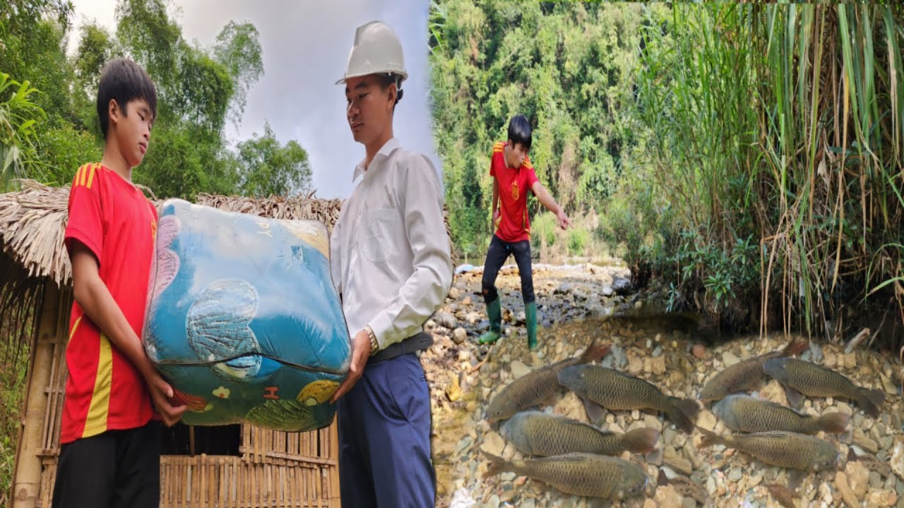 The boy Lam caught big fish to sell, and was surprised to receive a ...