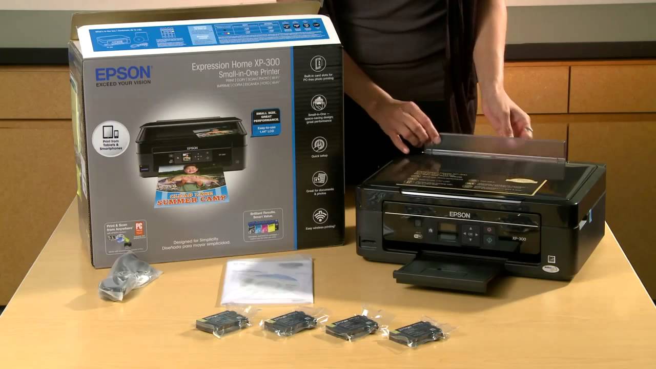 Unboxing of the Epson Expression XP 300 Small in One All in One Inkjet ...