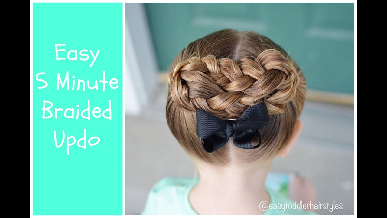 Easy 5 Minute Braided Updo - YouTube