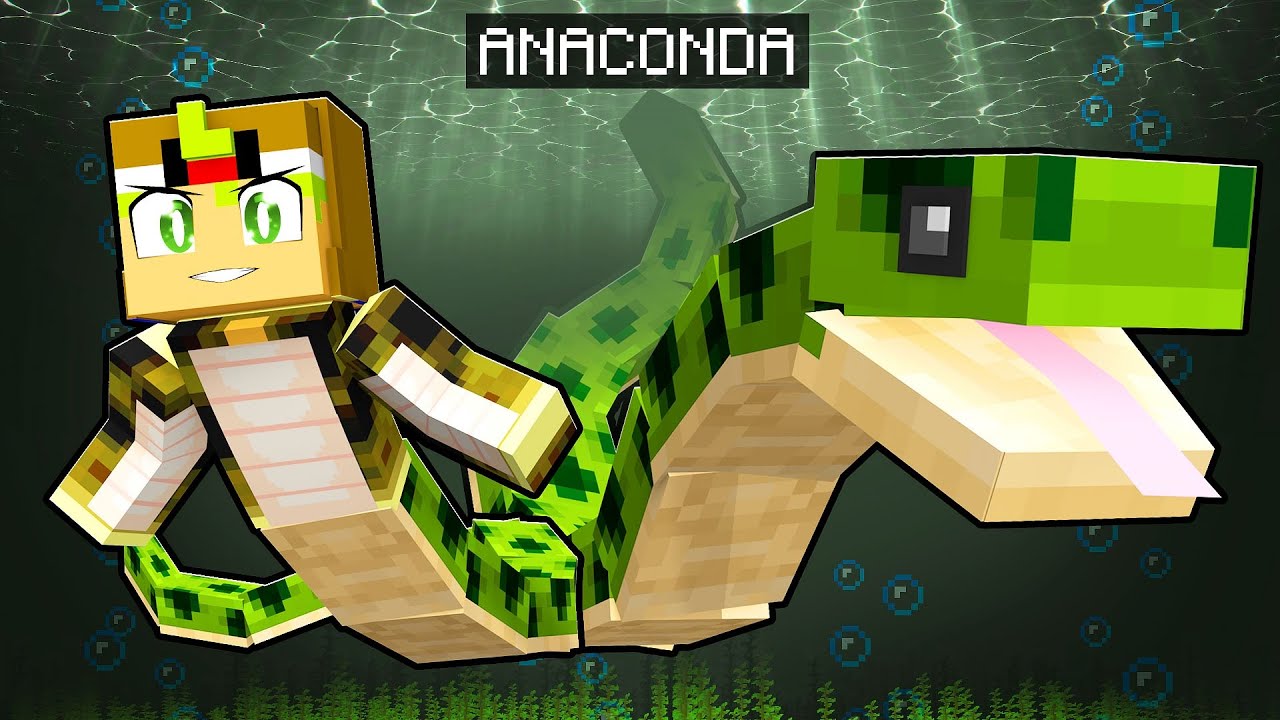 JOGANDO como um GAROTO ANACONDA no Minecraft! - YouTube