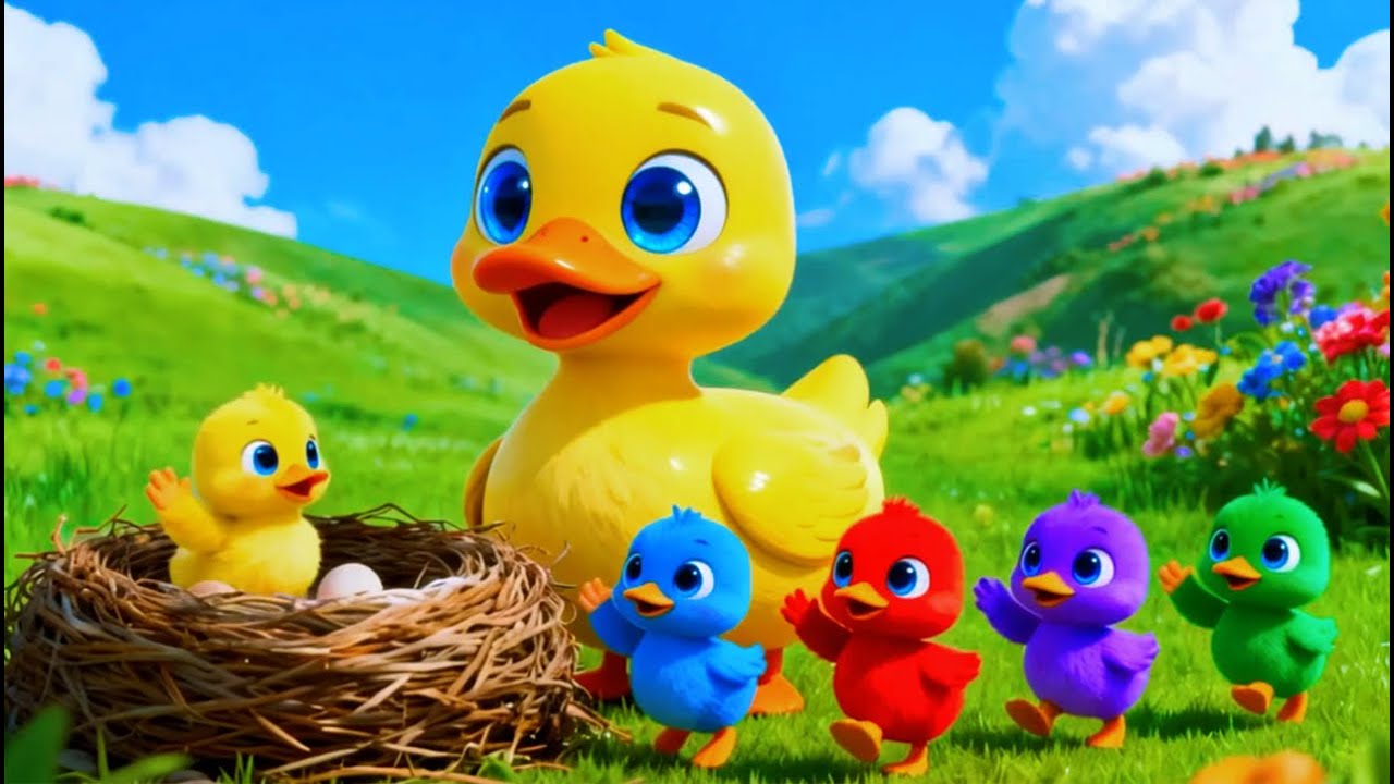 5 Little Ducks Song 🦆 + Animals ABC Song 🐶 | Kids Learning Songs ...
