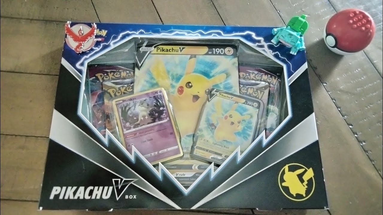 Opening a Pikachu V Box for Pokemon Day - YouTube