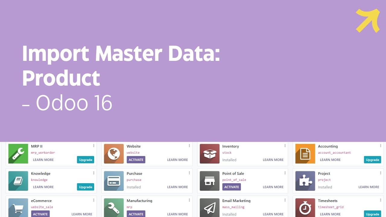Import Master Data: Product — Odoo 16 - YouTube