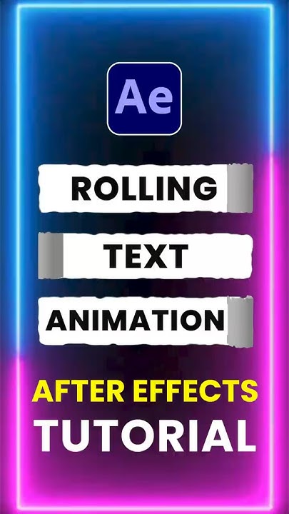 Rolling text animation in after effects | #tutorial #aftereffects - YouTube