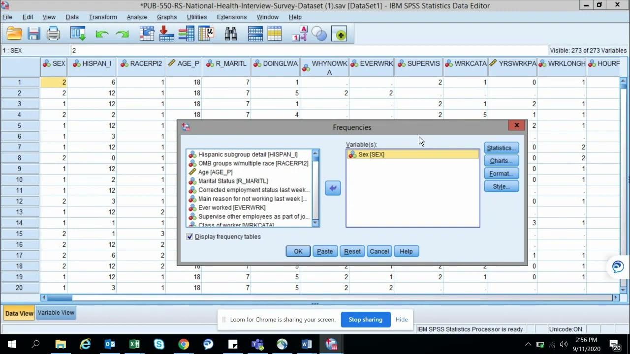 Frequencies in SPSS - YouTube