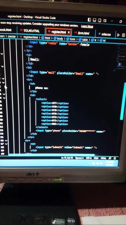 How To Create Register Form On Html Codingtutorials Htmlcoding Registerform Coding Shorts