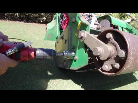 Back lapping Mowmaster cylinder mower. - YouTube