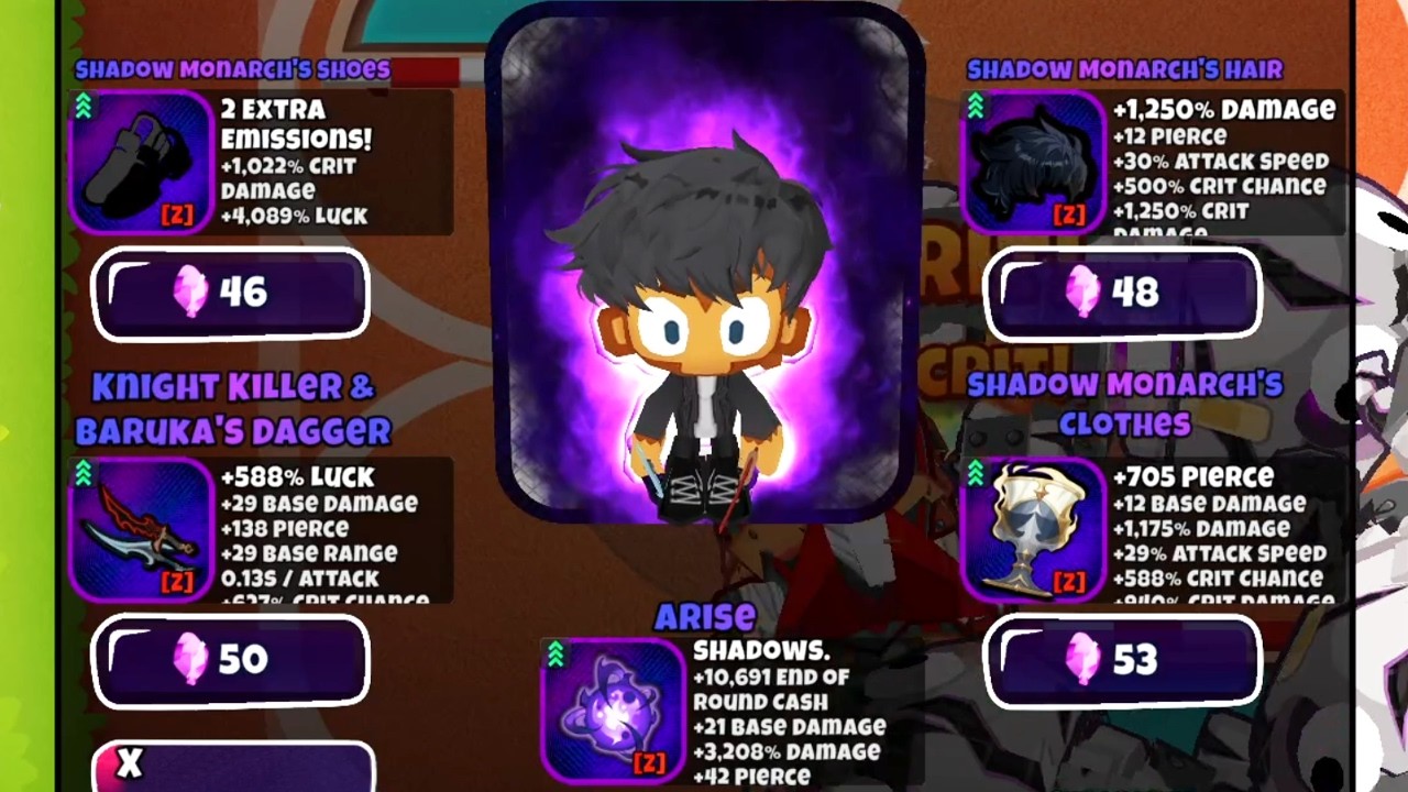SOLO LEVELING Gacha Monkey in Bloons TD 6! | Sung Jin-woo mod - YouTube