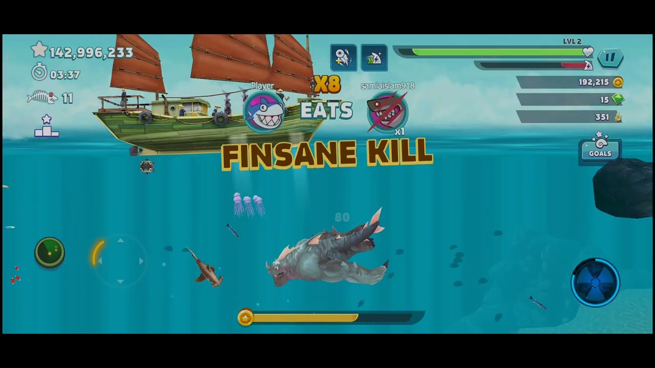 Hungry shark evolution behemoth gameplay - YouTube