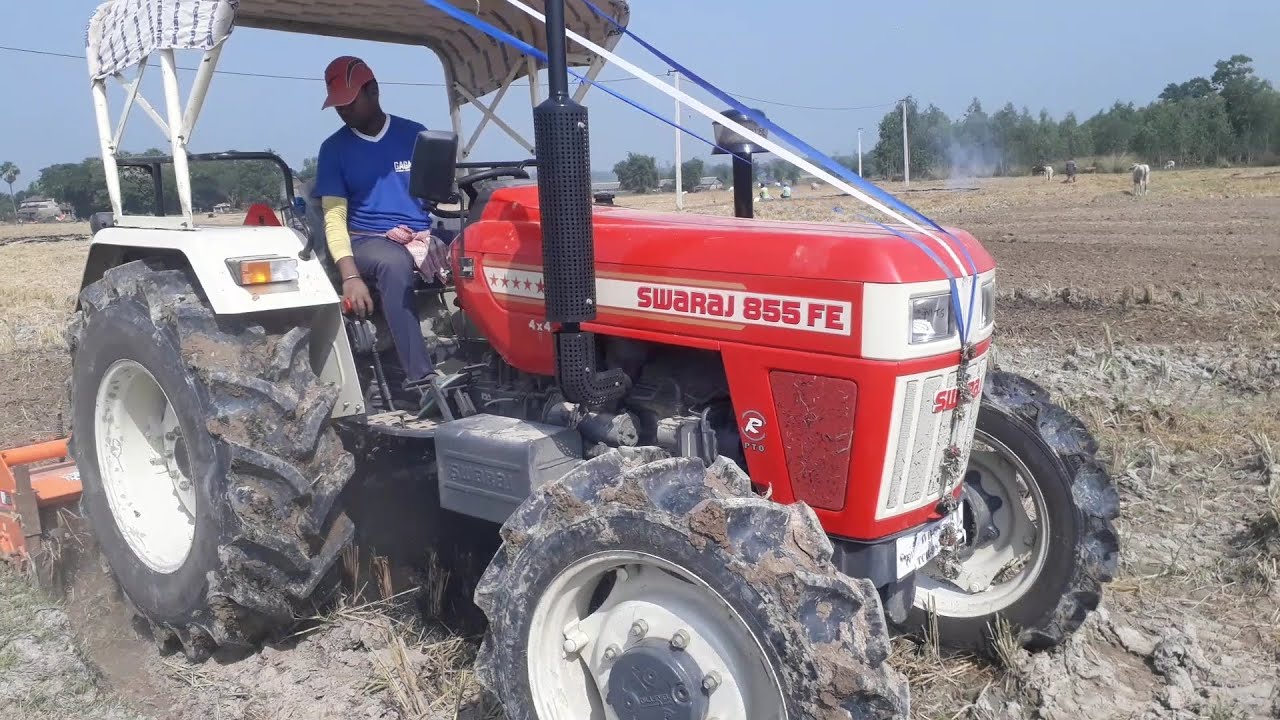 SWARAJ 855 FE NEW MODEL 2023 WITH 78 BLADE ROTAVATOR L1 Gear 1800RPM ...