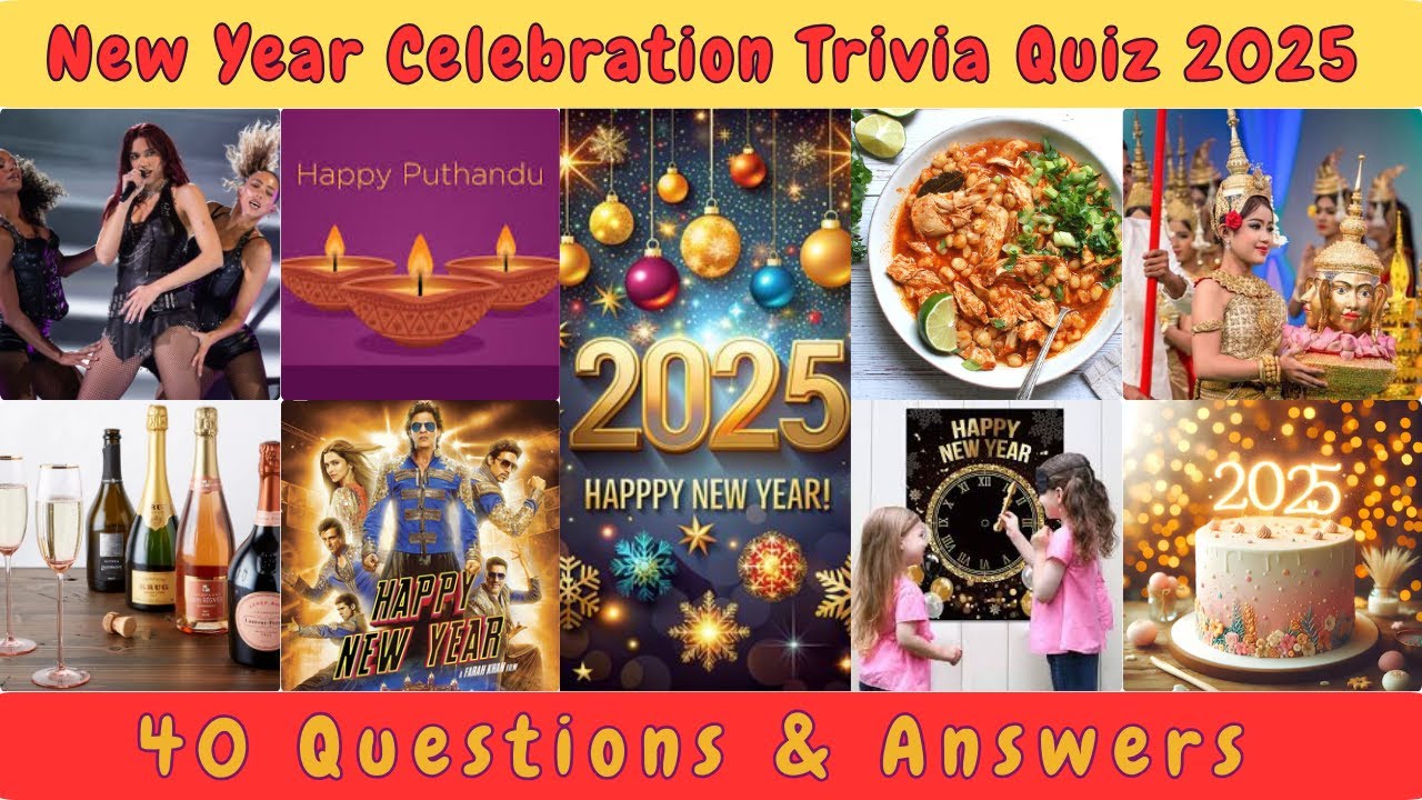 New year celebration quiz 2025 | Happy new year quiz 2025 | New year ...