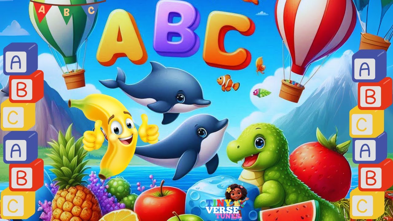 ABC song| Alphabet Song|ABC flashcards|Learn ABC with fruits and ...
