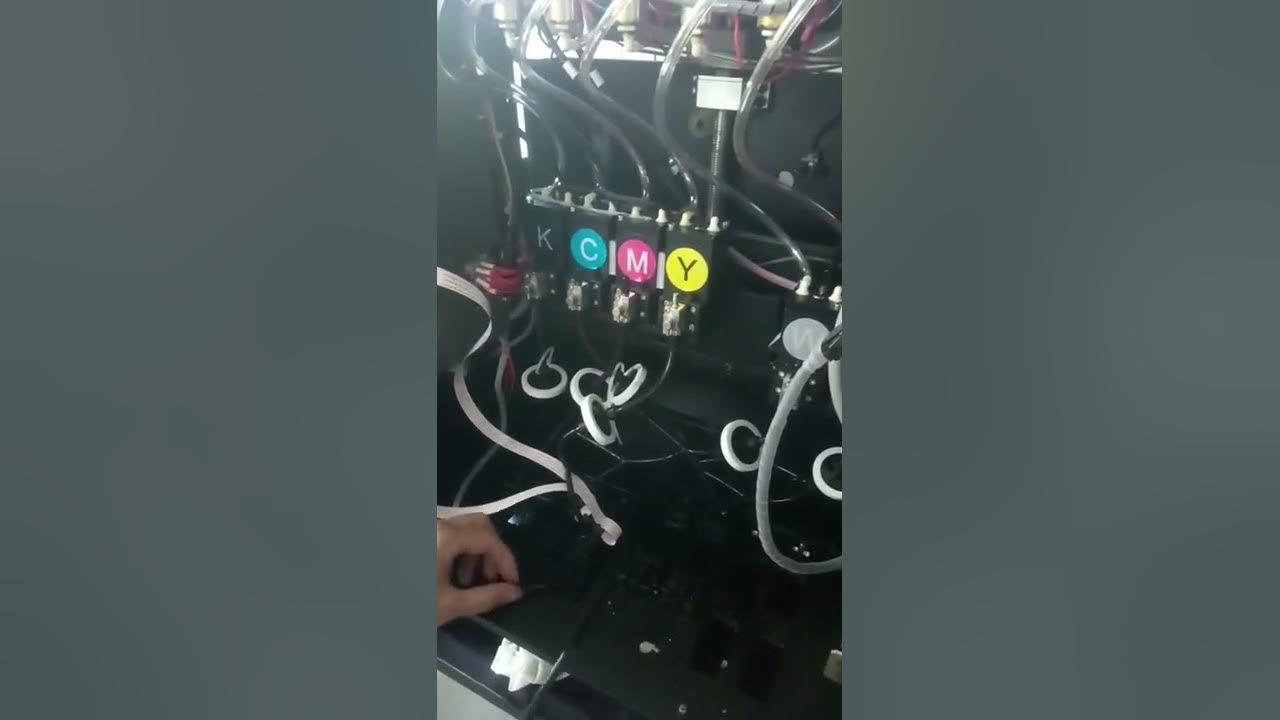 Ricoh GH2220 print head cleaning for maintenance - YouTube