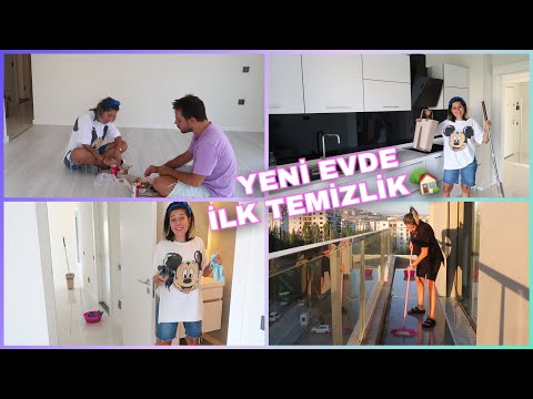 YENİ EVDE İLK TEMİZLİK💜TAŞINMA VLOG🏡