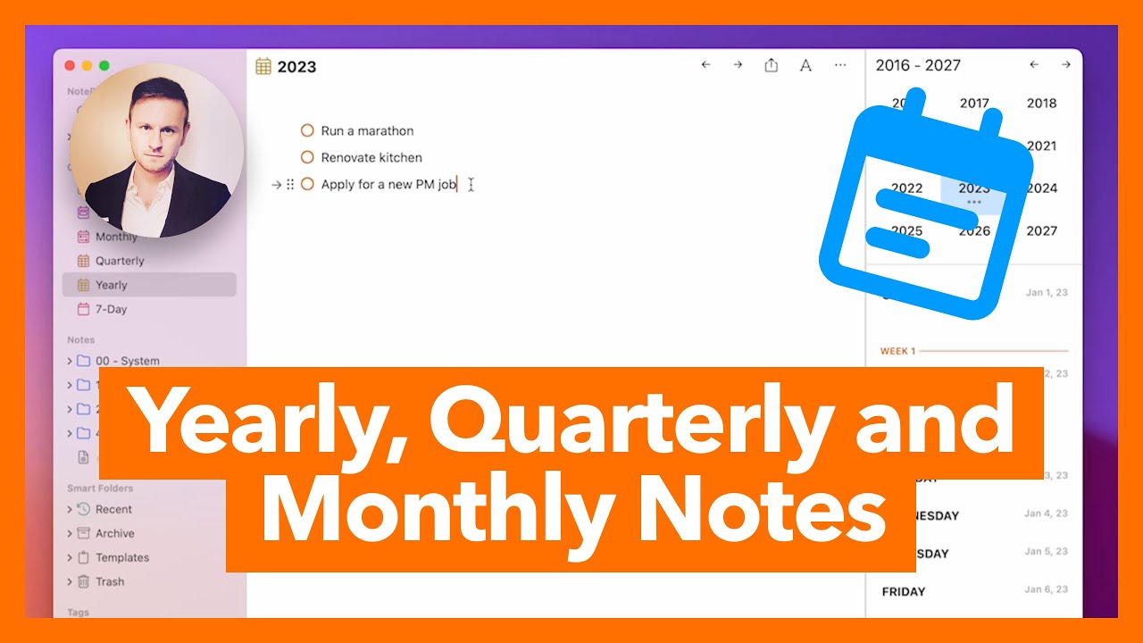 Introducing Yearly, Quarterly and Monthly Notes and how to plan your ...