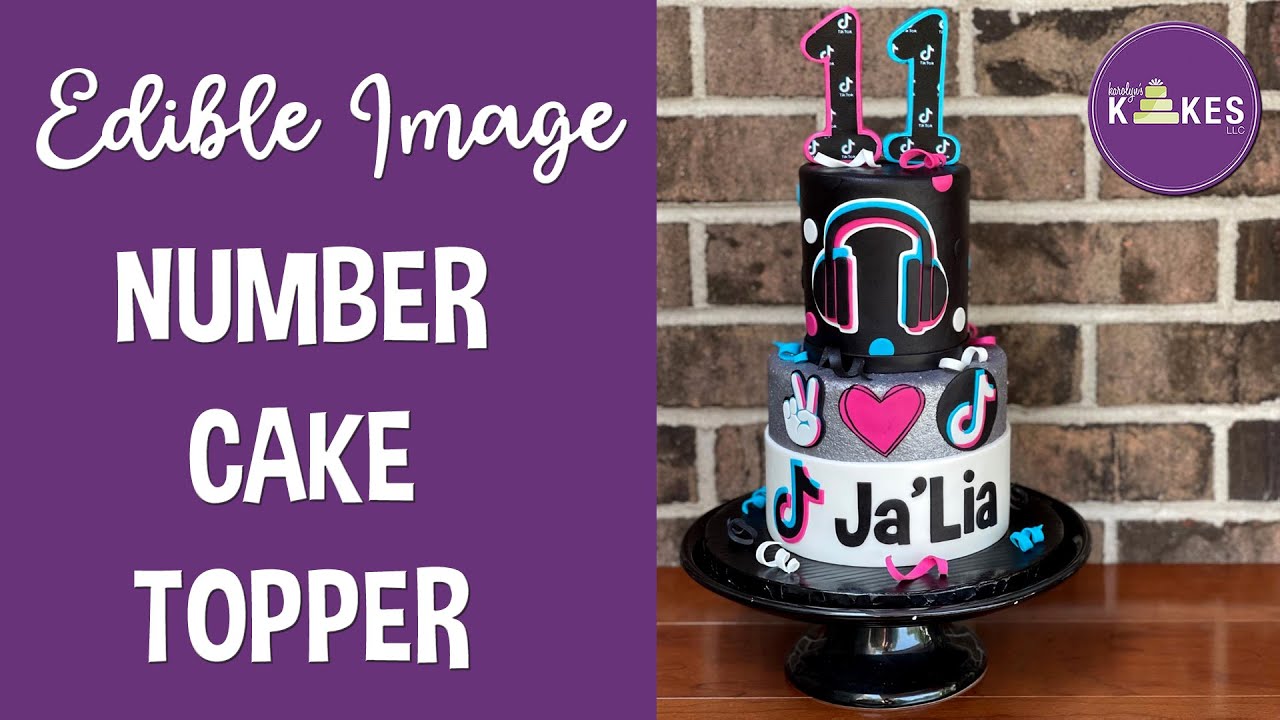 Cake Topper Using Edible Images - YouTube