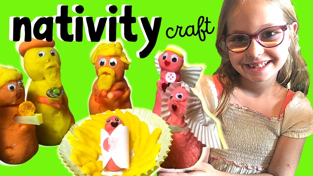 CHRISTMAS NATIVITY Playdough craft for kids - YouTube