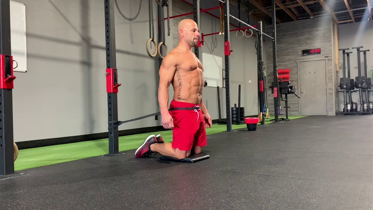 Kneeling banded hip extension - YouTube