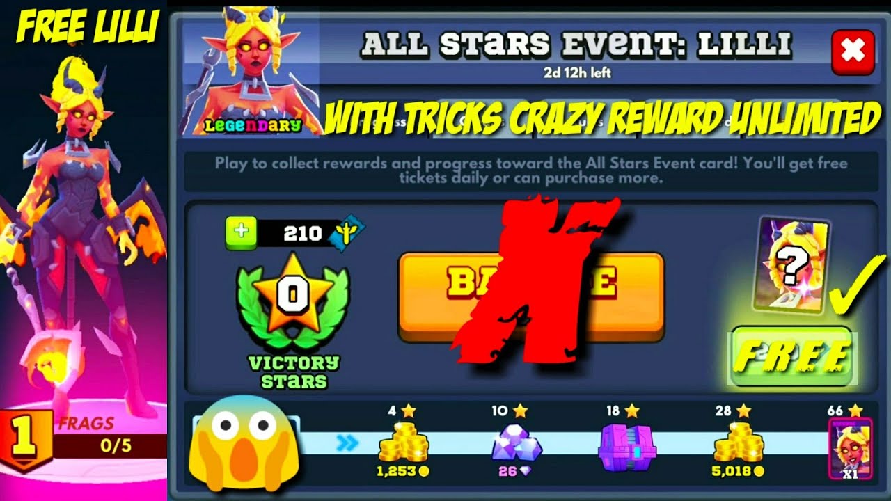 All Start Event Lilli Free With Tricks Crazy Reward Unlimited Diamonds ...