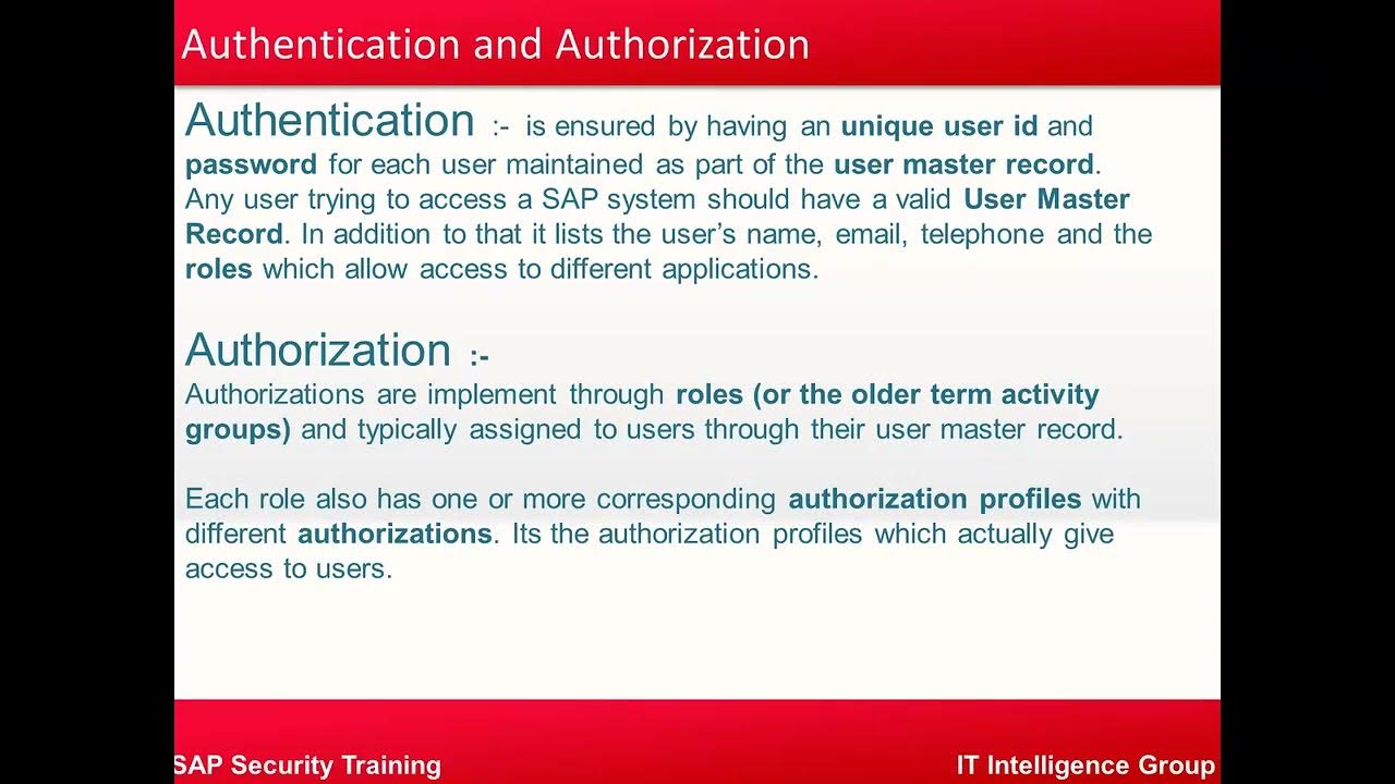 Sap Security Tutorial - YouTube