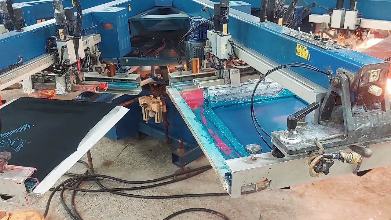 Foil Printing Process on T-Shirts// Machine Overview of Foil Print on ...