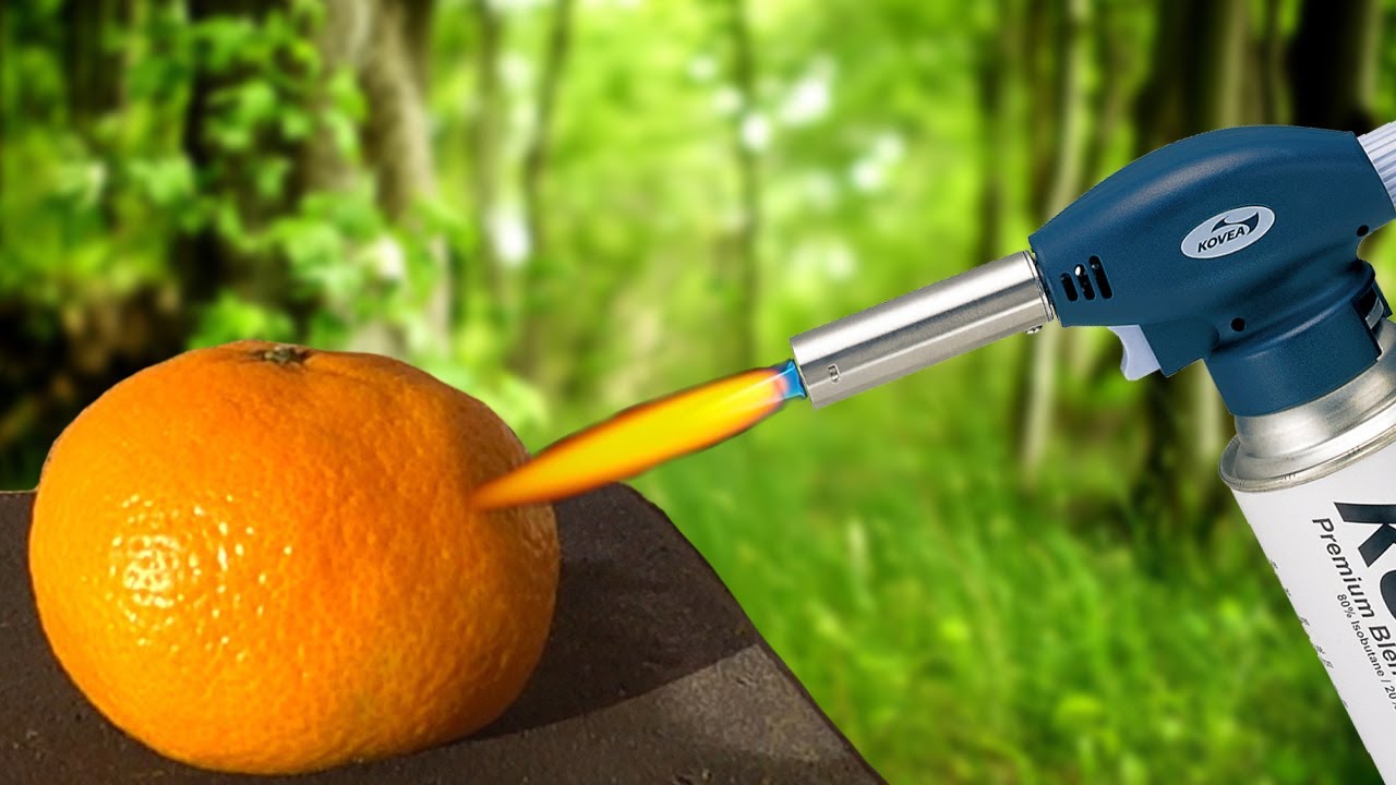Experiment: Gas torch vs an Orange - YouTube