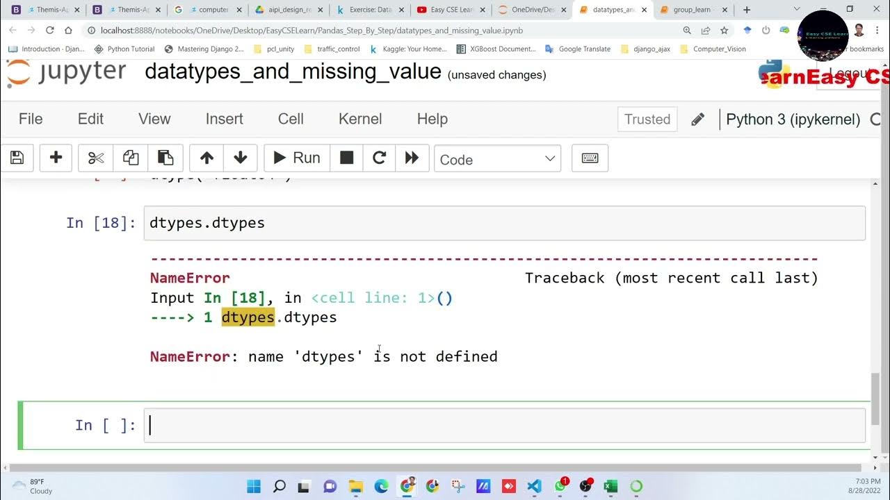 Pandas tutorial in Bangla | part 08 | Pandas Datatype | Easy CSE Learn ...