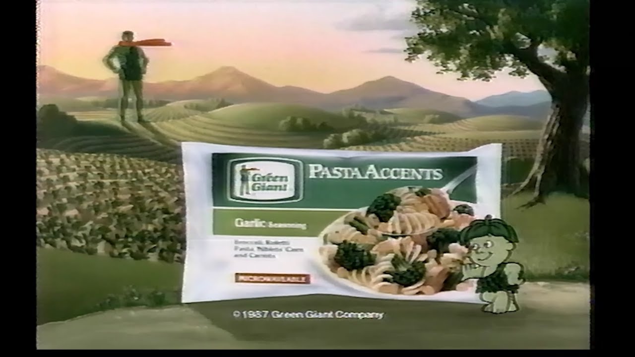 Green Giant Pasta Accents Frozen Vegetables Vintage TV Commercial 1987 ...