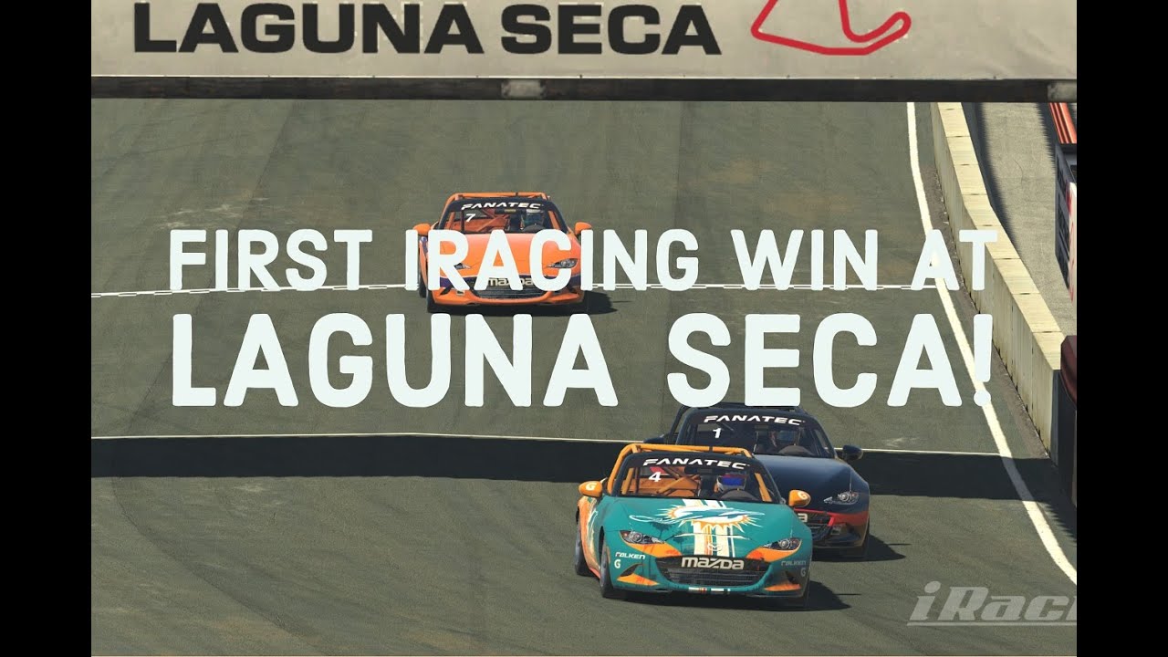 First official win in iRacing, Mazda Cup at Laguna Seca.... great three ...