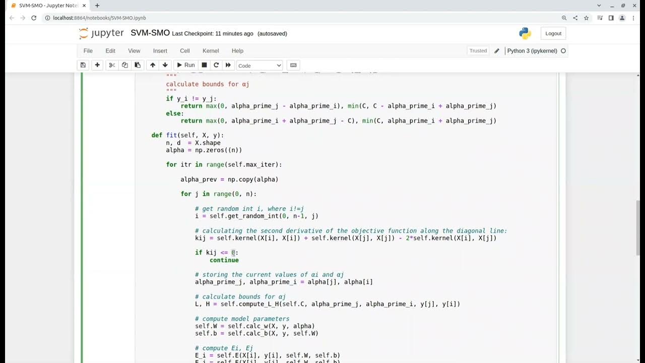 SVM with SMO from Scratch - YouTube
