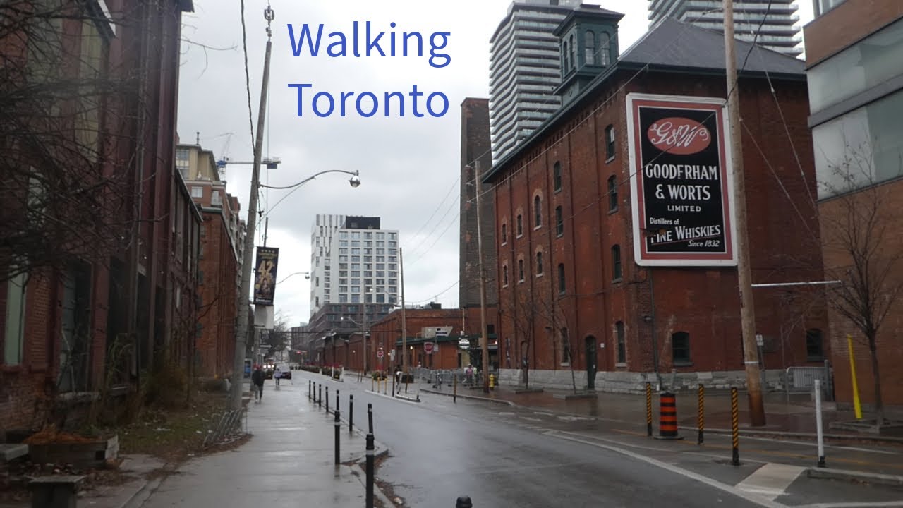 Walking Mill Street in Toronto's West Don Lands Neighbourhood 12/18 ...