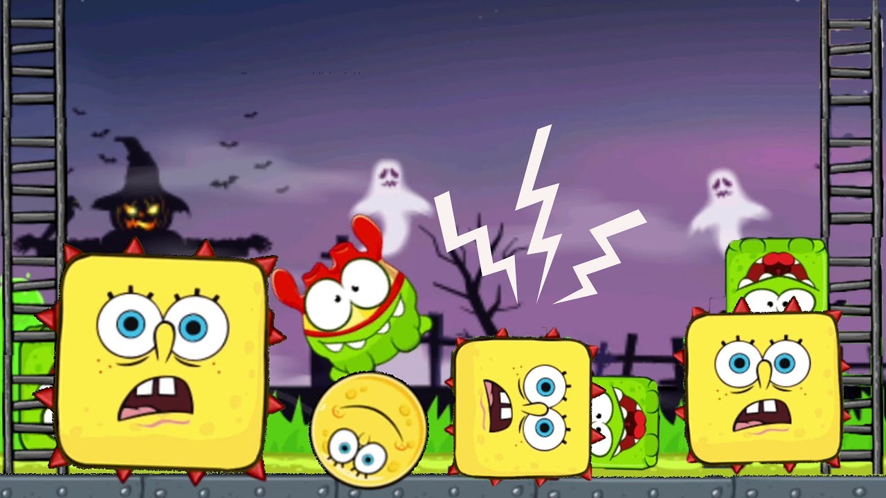 RED BALL 4 SPONGEBOB BALL & OM NOM BALL 'FUSION BATTLE' with SPONGEBOB ...