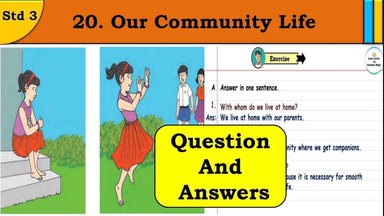Our Community Life | Question Answers | std 3 | lesson 20 | EVS ...