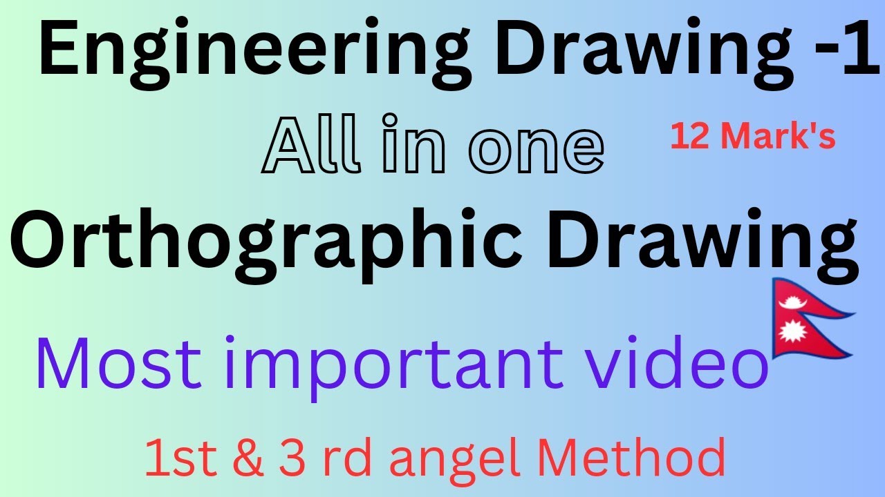 Engineering drawing -1 ||orthographic Drawing all in one || Most ...