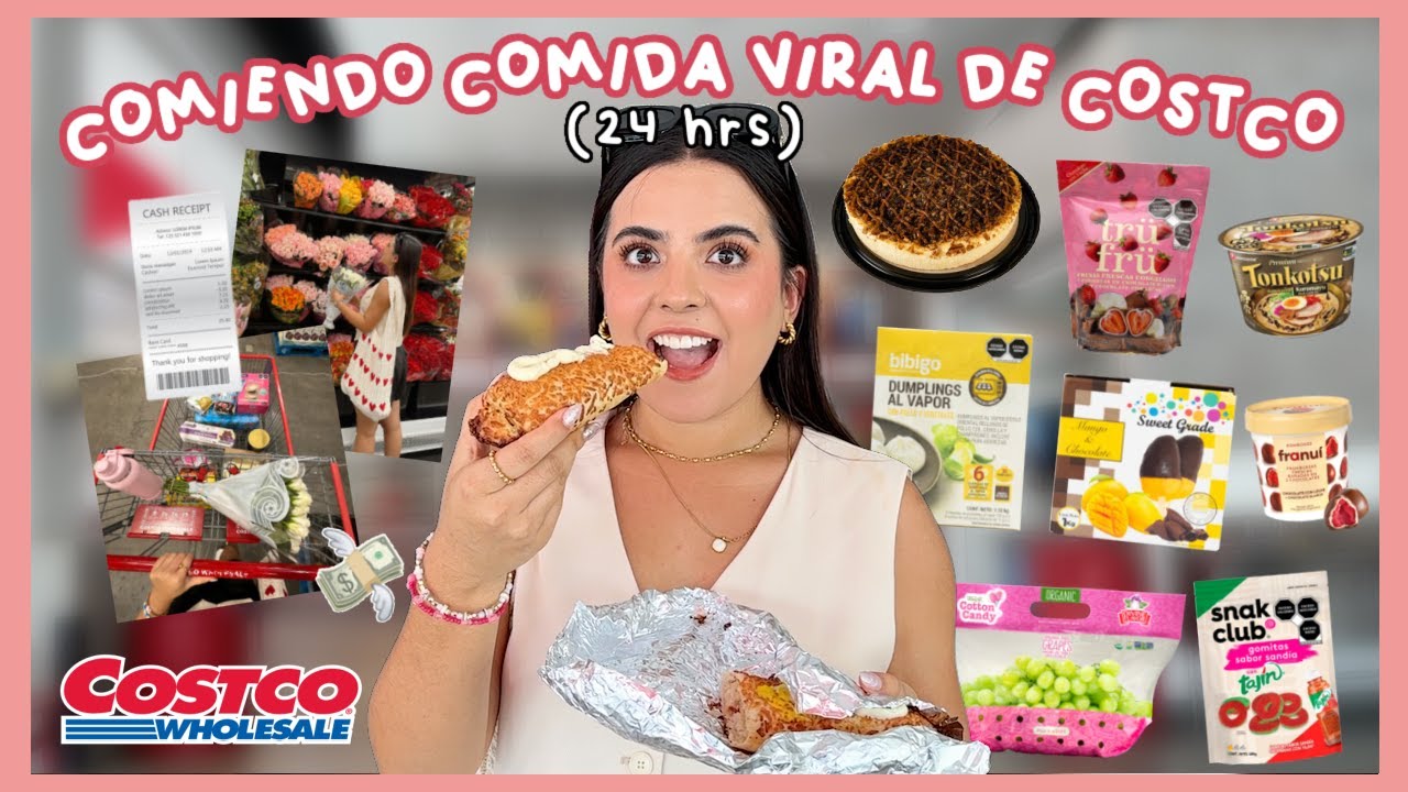 24 hrs comiendo comida *viral* de COSTCO - YouTube